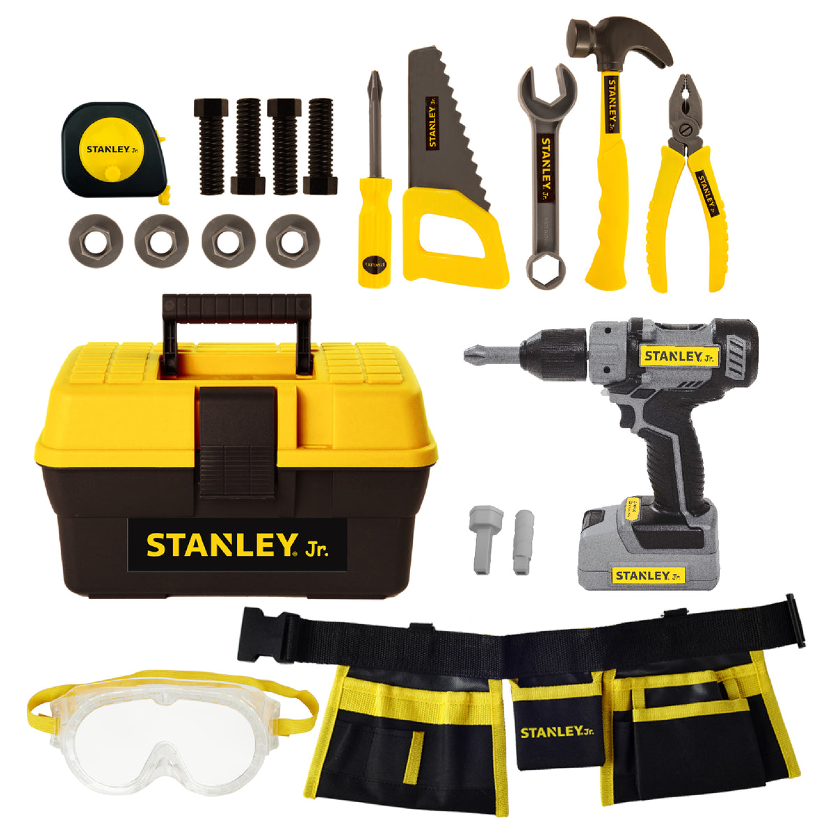Stanley Jr. Battery Operated 21 Piece Pretend Play Toolset – Toysmith