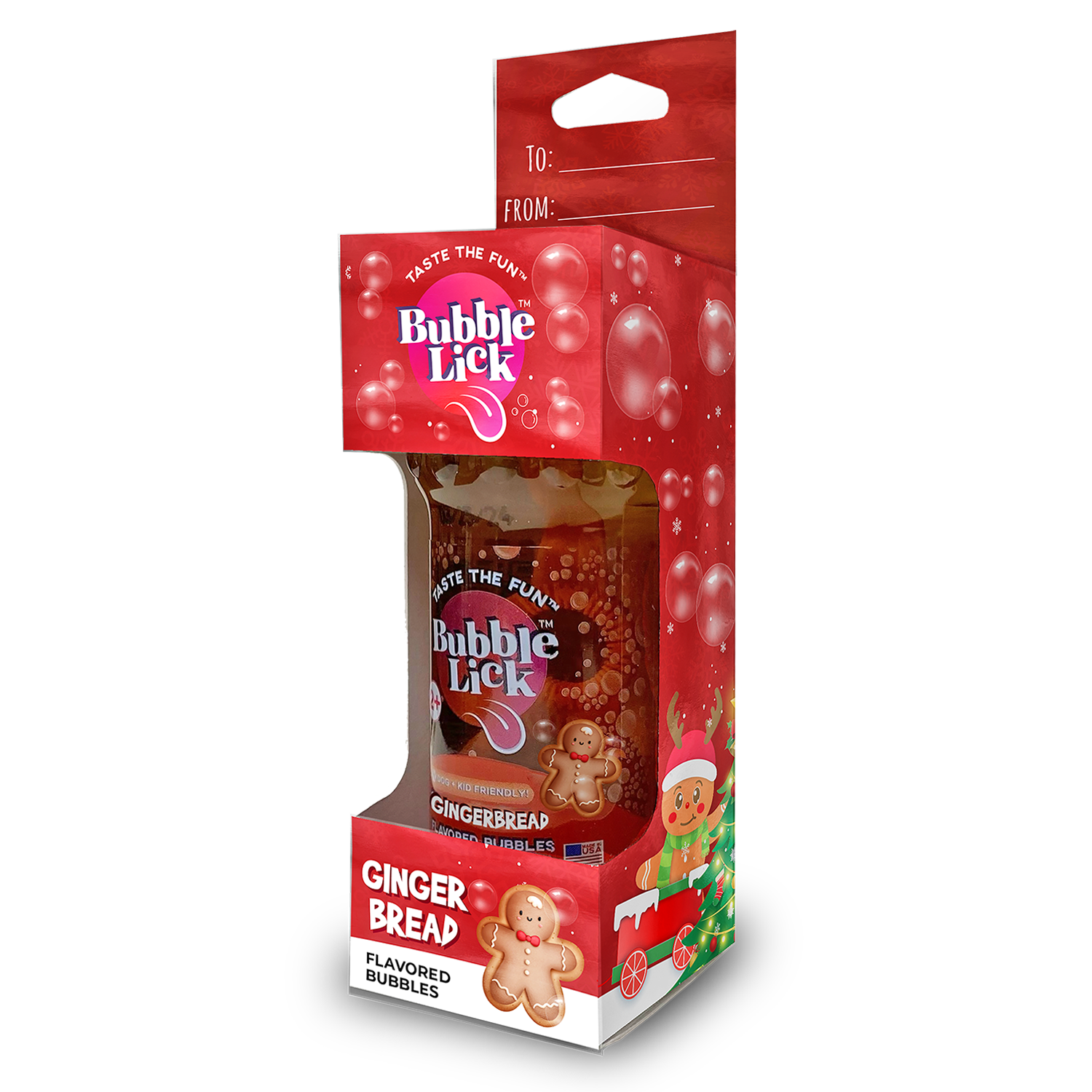 Bubblelick Gingerbread Flavored Bubbles – Toysmith