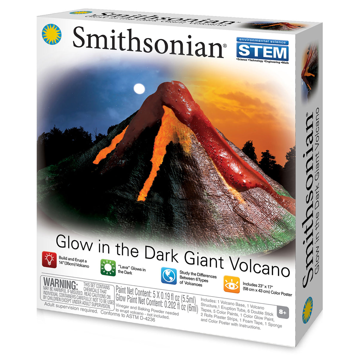 Smithsonian Glow in the Dark Giant Volcano – Toysmith