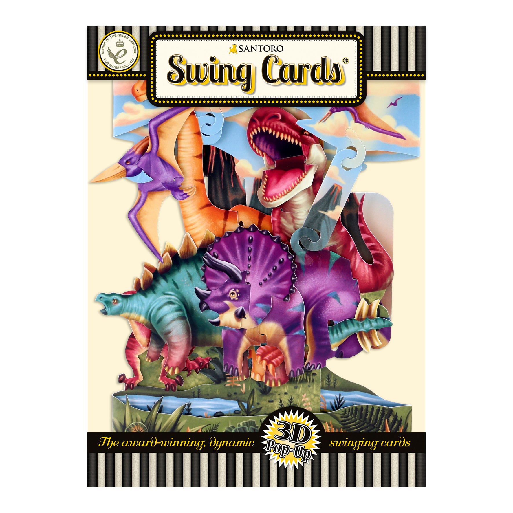 Santoro Swing Card: Land of the Dinosaurs – Toysmith